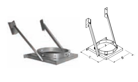 DuraVent 12 Inch DuraTech Tee Support Bracket | 99272GA
