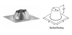 DuraVent 6 Inch DuraTech Roof Flashings Flat Roof | 9451