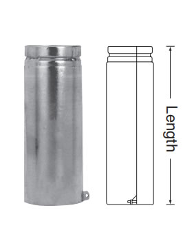 DuraVent 8 Inch Round B-Vent 12 Inch Adjustable Length Pipe