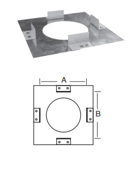 DuraVent 8 Inch Round B-Vent Firestop Spacer