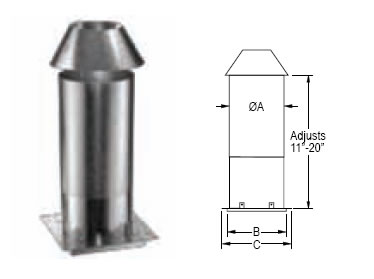 DuraVent 8 Inch Round Gas Vent AIS 7 Inch | 8 Inch